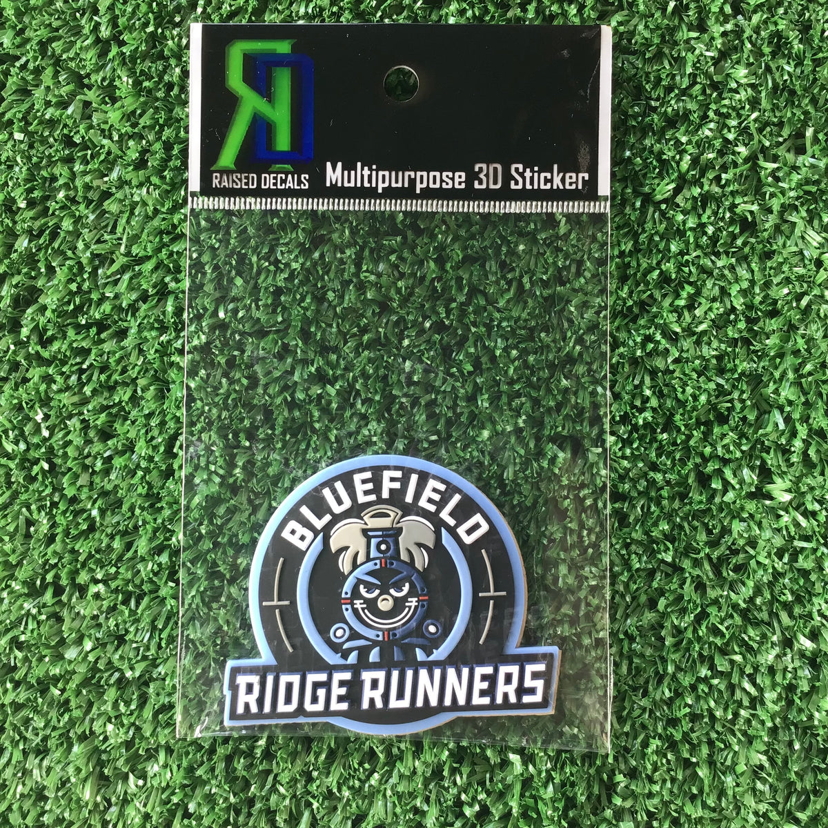 Round Train Logo Raised Sticker Decal – Bluefield Ridge Runners ...